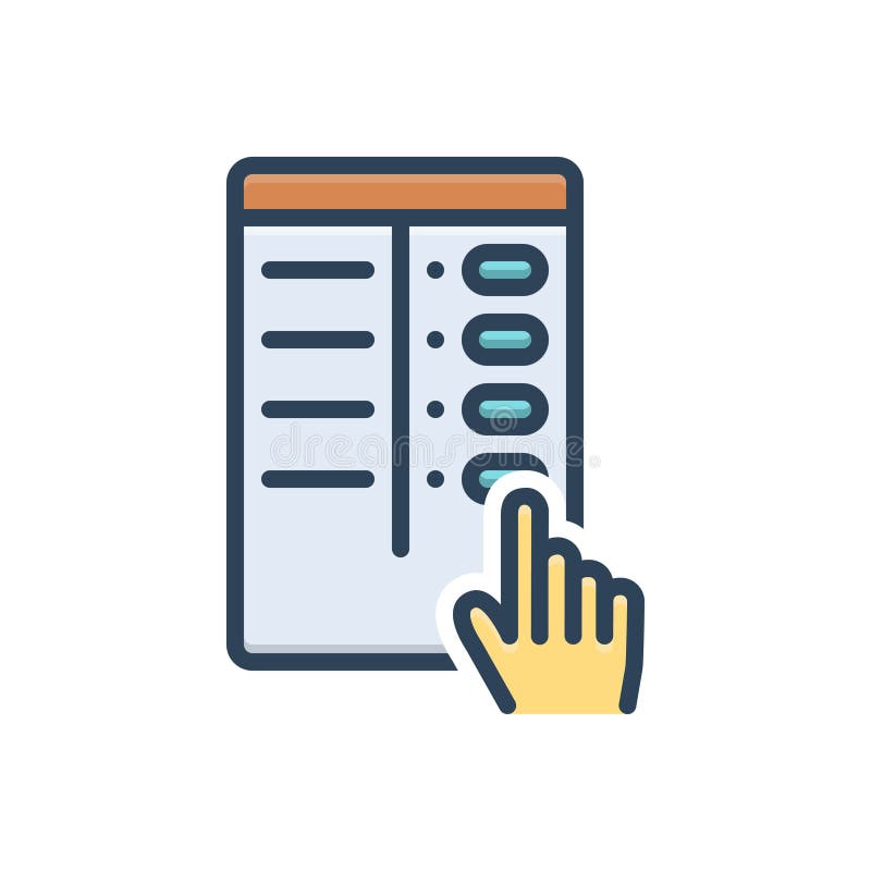 Color Illustration Icon for Ballot, Election and Polling Stock ...