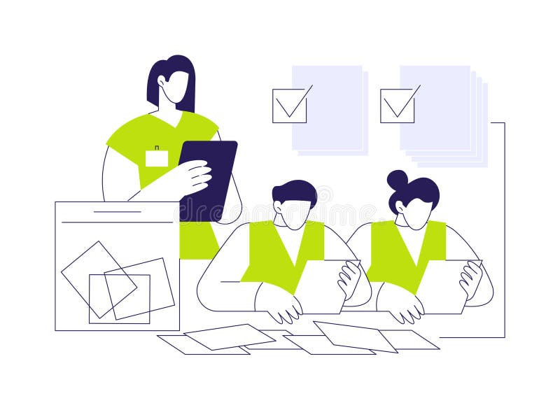 Ballot Manual Sorting Abstract Concept Vector Illustration. Stock ...