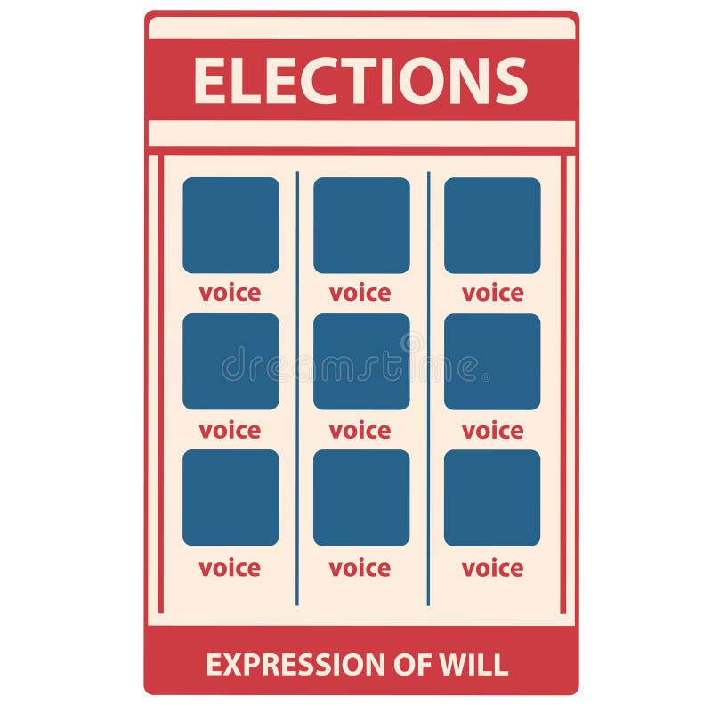 Ballot paper for elections stock vector. Illustration of paper - 343856422