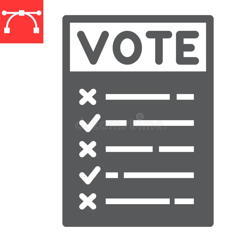 Checklist / Voting / Election Icon Stock Vector - Illustration of list ...