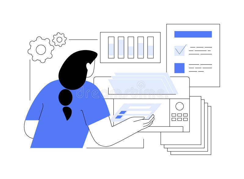 Ballot Scanning Abstract Concept Vector Illustration. Stock Vector ...