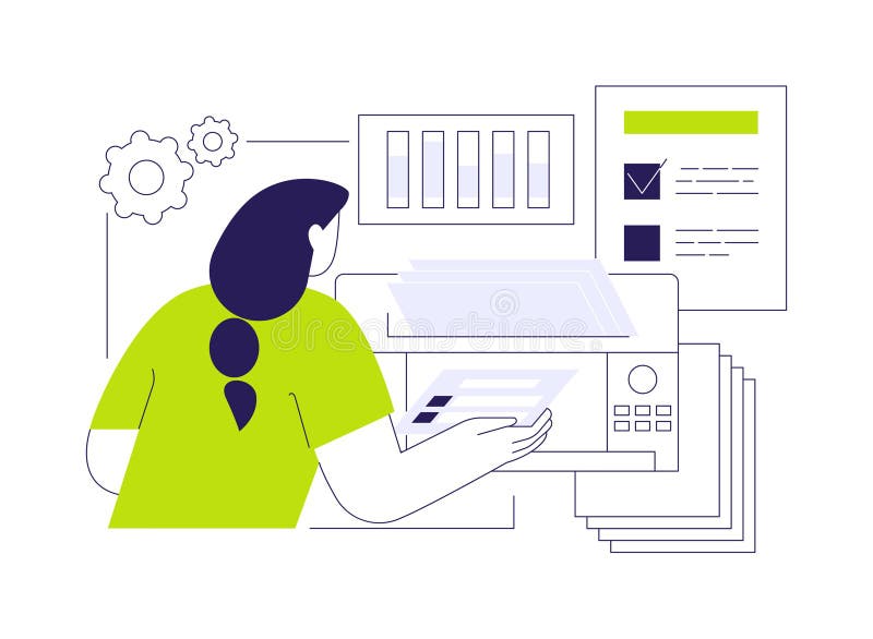 Ballot Scanning Abstract Concept Vector Illustration. Stock ...