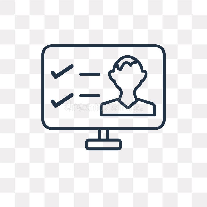 Ballot Vector Icon on Transparent Background, Linear Ba Stock Vector ...