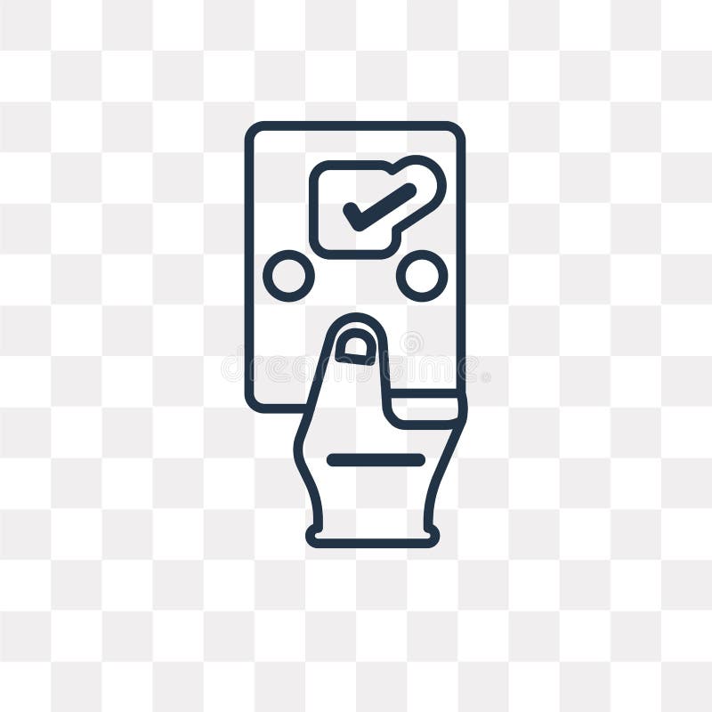 Ballot Vector Icon on Transparent Background, Linear Ba Stock Vector ...