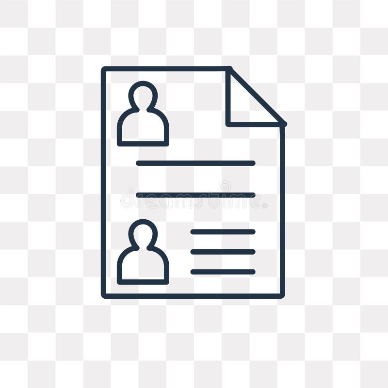 Ballot Vector Icon on Transparent Background, Linear Ba Stock Vector ...