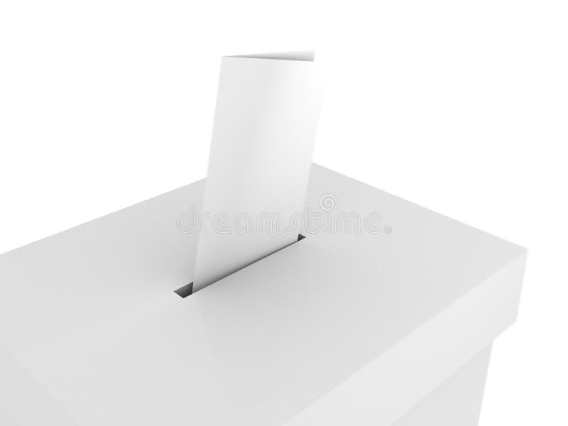 Ballot Vote Box with Bulletin on White Stock Illustration ...