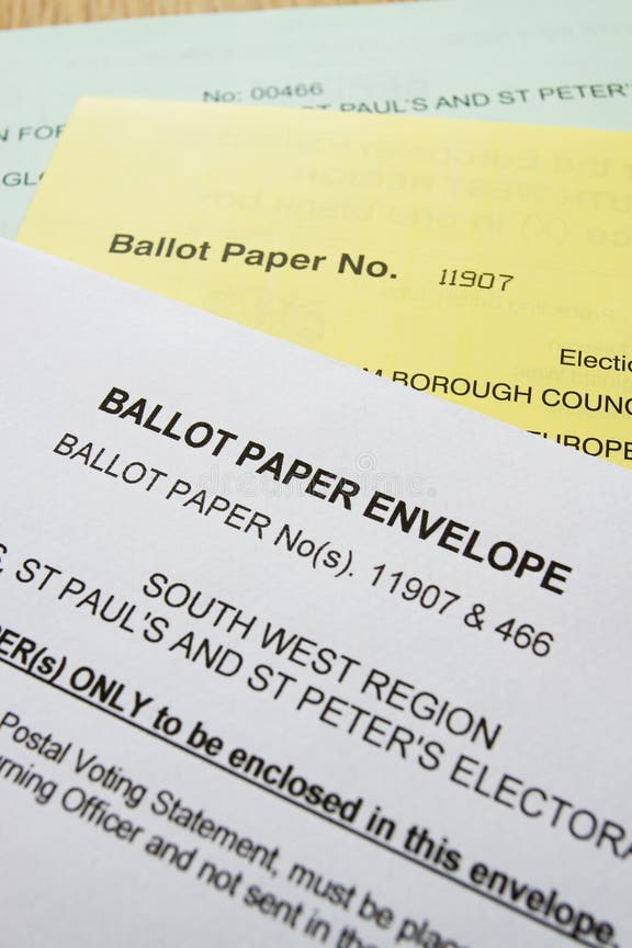 Ballot voting papers stock photo. Image of post, document - 9524030