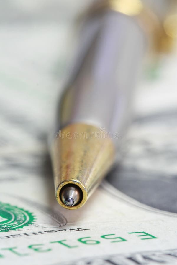 Ballpoint metal pen stock photo. Image of ball, economic - 35084710