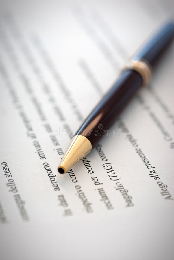 Ballpoint pen and a book stock photo. Image of writing - 25664408