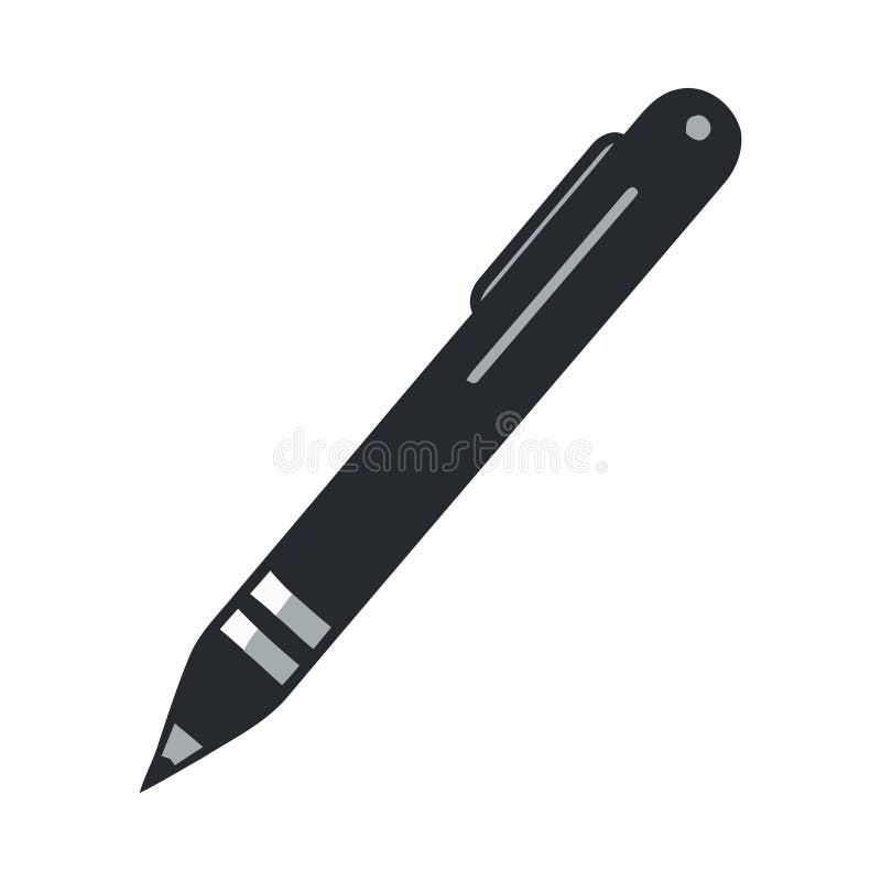 Ballpoint Pen Creates Simple Shapes Stock Vector - Illustration of ...