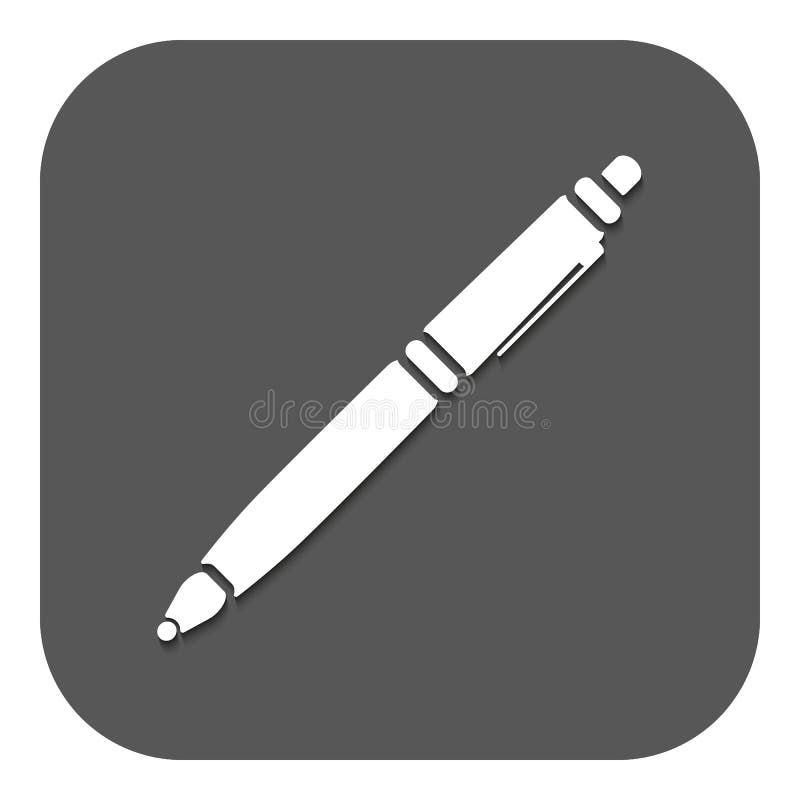 The Ballpoint Pen Icon. Pen Symbol. Flat Stock Vector - Illustration of ...