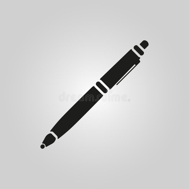 The Ballpoint Pen Icon. Pen Symbol. Flat Stock Vector - Illustration of ...