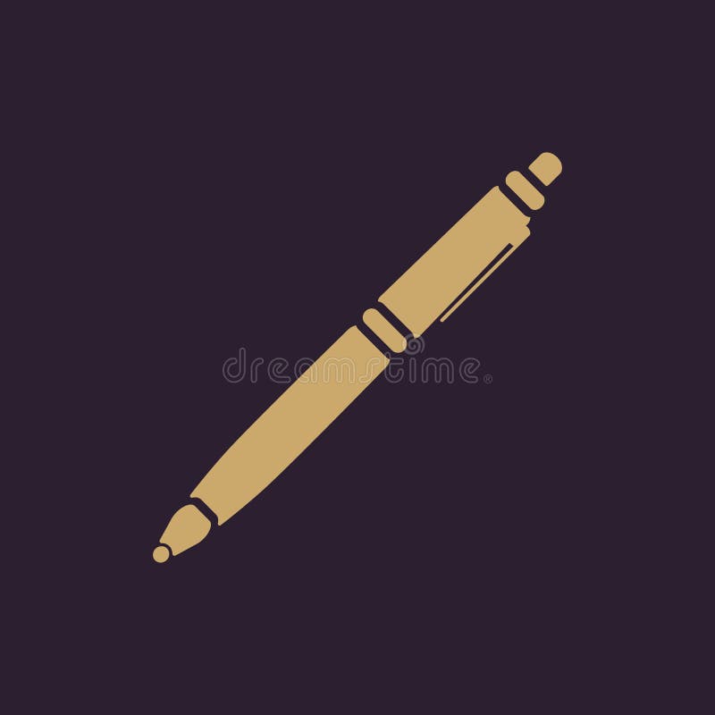 The Ballpoint Pen Icon. Pen Symbol Stock Vector - Illustration of ...