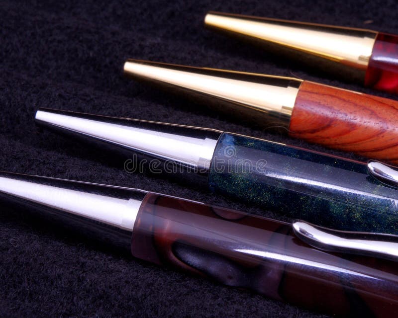 Two Ballpoint Pen Tips Facing Each Other. Stock Photo - Image of ...