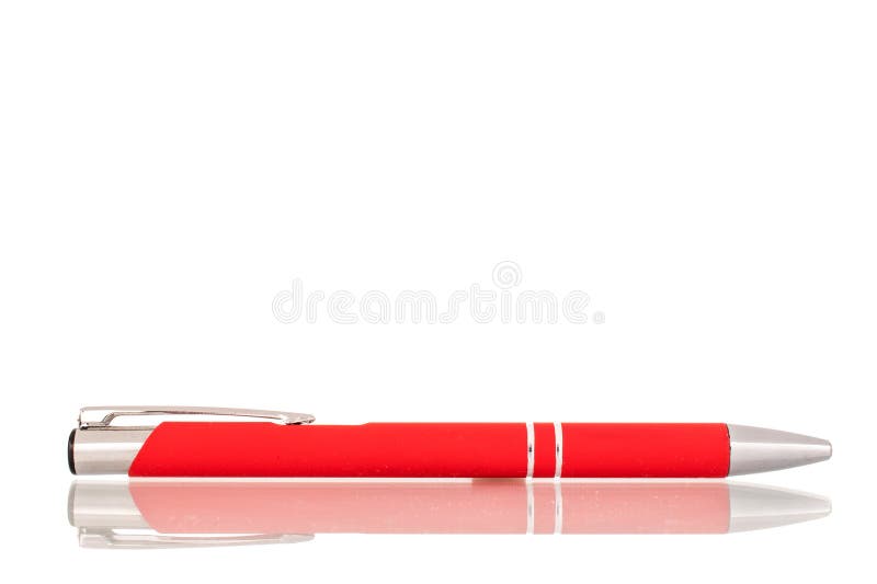 One Writing Pen, Close-up, Isolated on White Background. Stock Photo ...