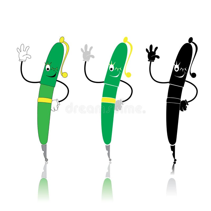 Ballpoint pen for writing stock vector. Illustration of business - 66659700