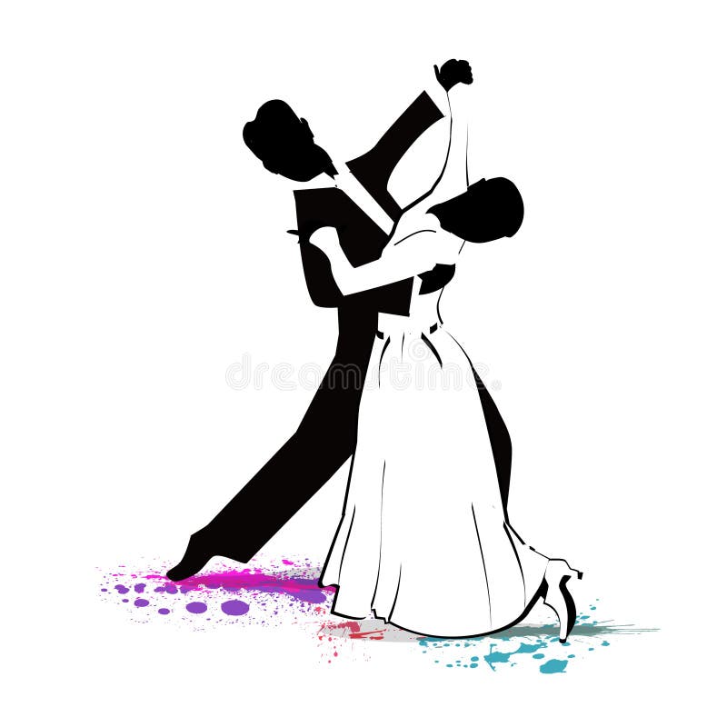 Ballroom Dancing. Dancing Couple. Vector Illustration Stock Vector ...