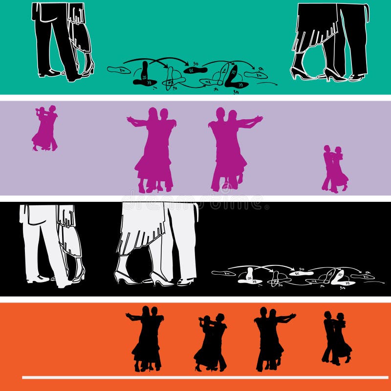 Ballroom Dancing Web Banner Templates Stock Vector - Illustration of ...