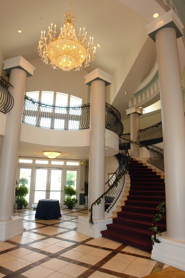 Ballroom Staircase stock photo. Image of chandelier, entrance - 12238462