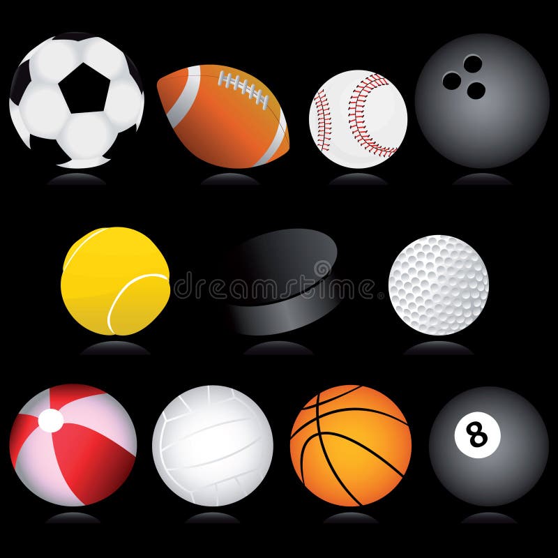 Sport balls icon set stock vector. Illustration of activity - 7234218