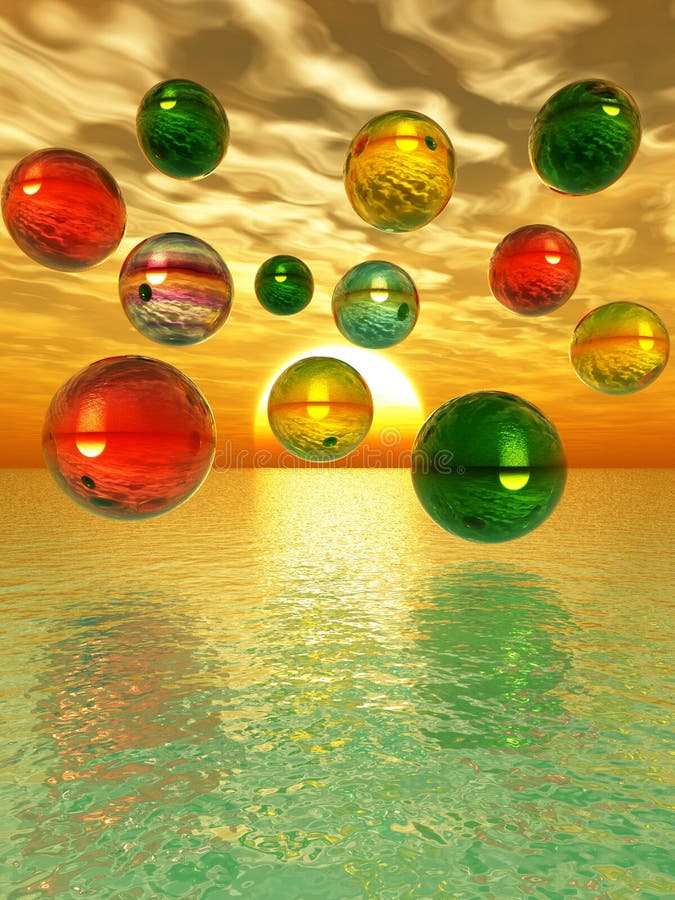 Balls stock illustration. Illustration of green, waves - 5846176