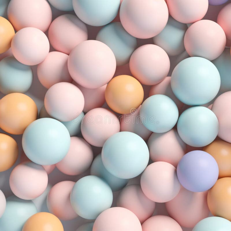 Balls Background Texture Pattern Minimal. Pastel Sphere Abstract with ...