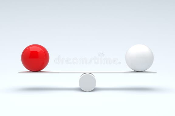 Balls Balancing, Balanced Concept. Stock Illustration - Illustration of ...