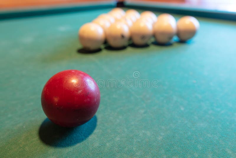 Balls on the Billiard Table. a Game Stock Photo - Image of hobby ...