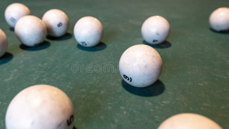 Balls on the Billiard Table. a Game Stock Image - Image of challenge ...