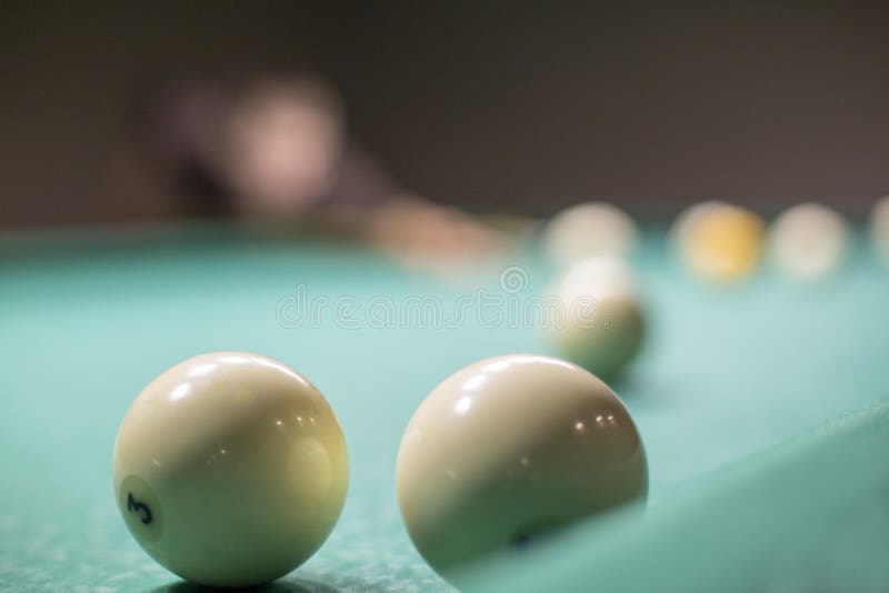 Balls for Billiards on the Table. Stock Image - Image of bright, round ...
