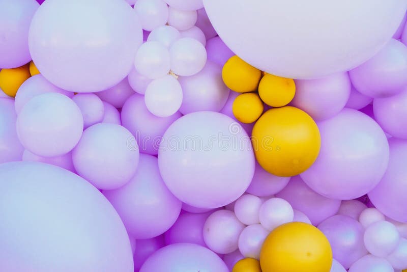 Balls of Blue or Purple Color, Composition Stock Image - Image of ...