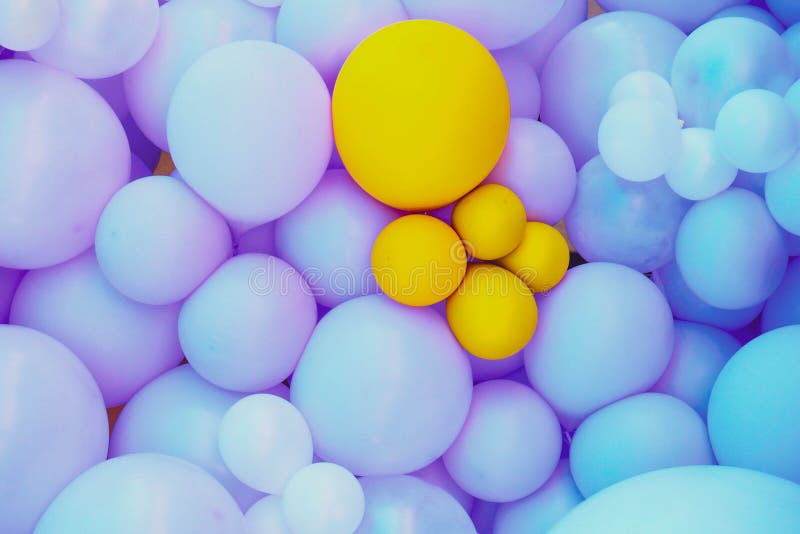 Balls of Blue or Purple Color, Composition Stock Image - Image of ...