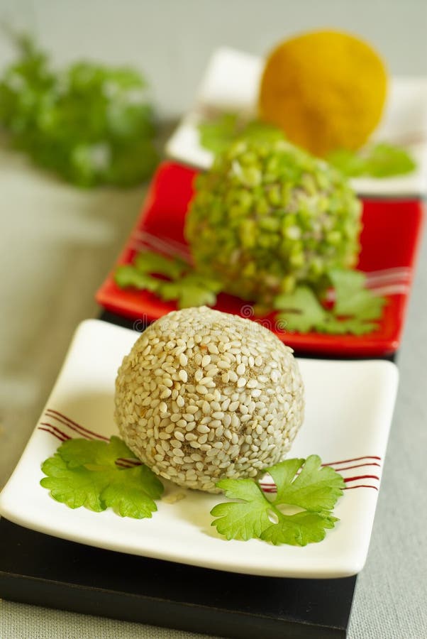 Balls from chicken paste stock photo. Image of greens - 10591318