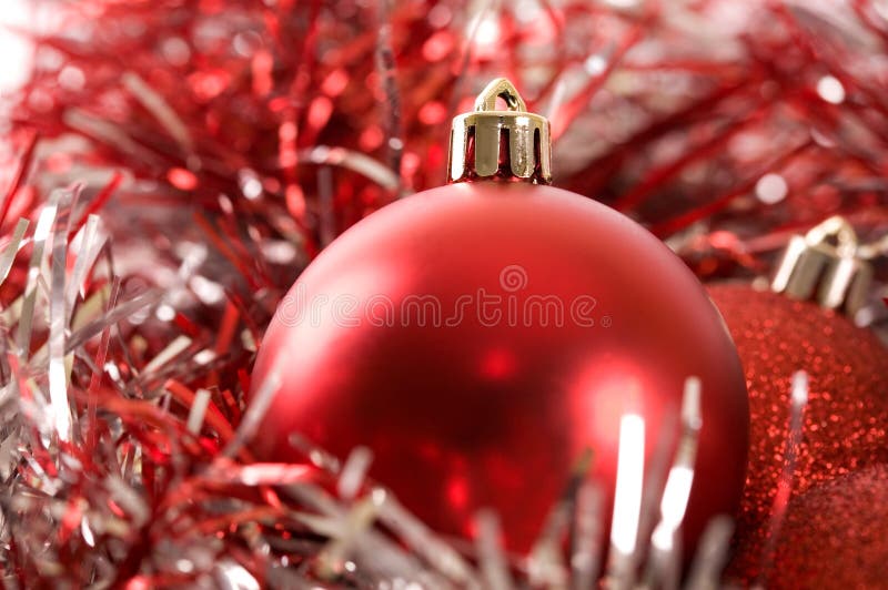 Balls Christmas Decorative Red Ribbon 库存照片 - 图片 包括有 闪烁, 符号: 11256144