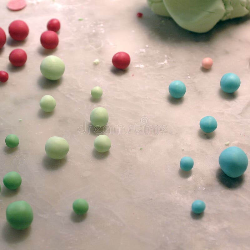 Balls of Colored Fondant Icing Stock Image - Image of balls, christmas ...