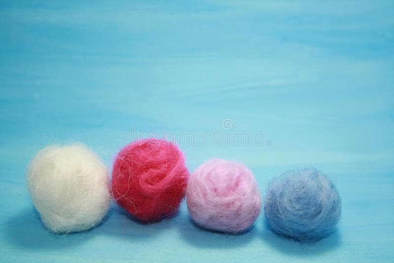 Balls of Colored Wool for Making Beads Stock Photo - Image of texture ...