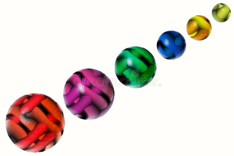 Balls of Different Colors on a White Background Stock Image - Image of ...