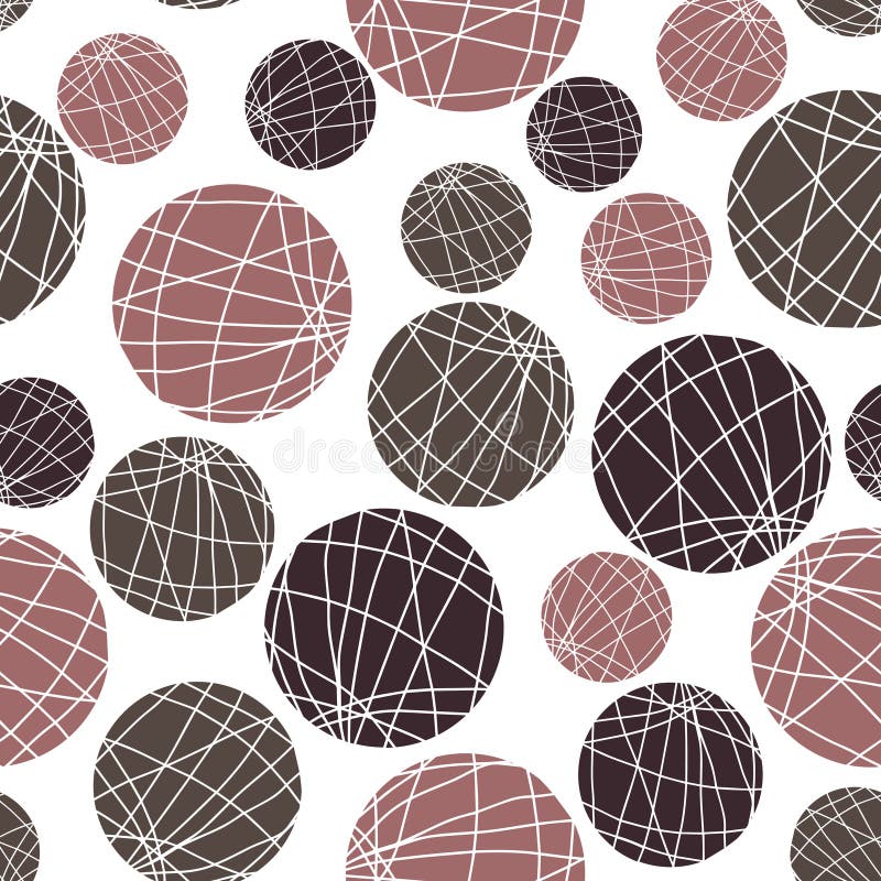 Balls of Different Sizes with Stripes Vector Seamless Pattern ...