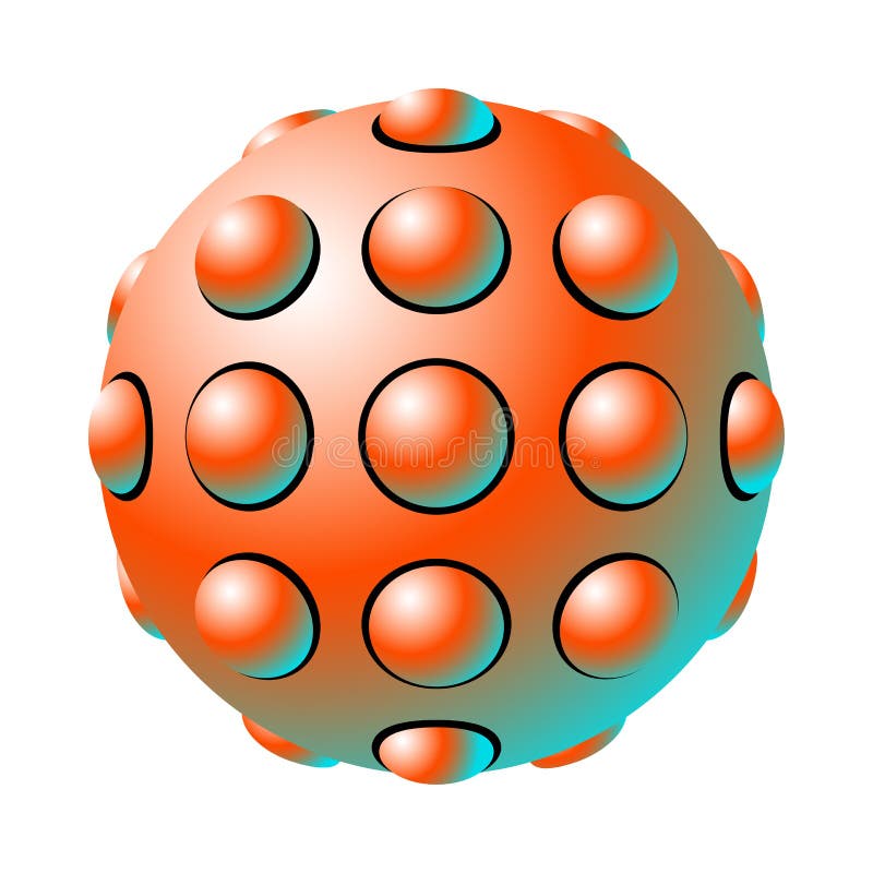 The Balls Embedded in the Sphere Stock Vector - Illustration of frame ...