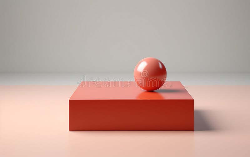 Balls Enclosed in Transparent Box -Generative Ai Stock Illustration ...