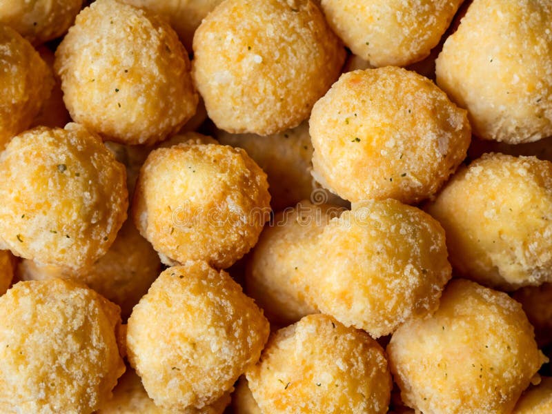 Balls of Fried Corn with Sauce Stock Photo - Image of corn, pastry ...