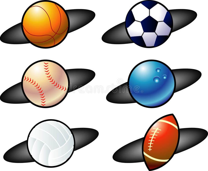 Design Elements 50c. Sport Balls Icon Set Stock Vector - Illustration ...