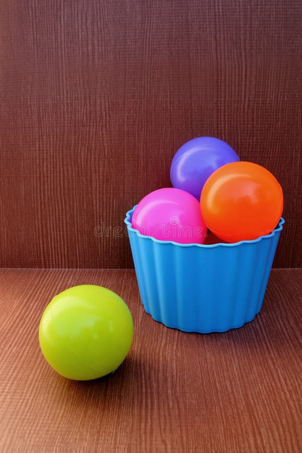 Balls in plastic box stock photo. Image of leisure, pink - 48464730
