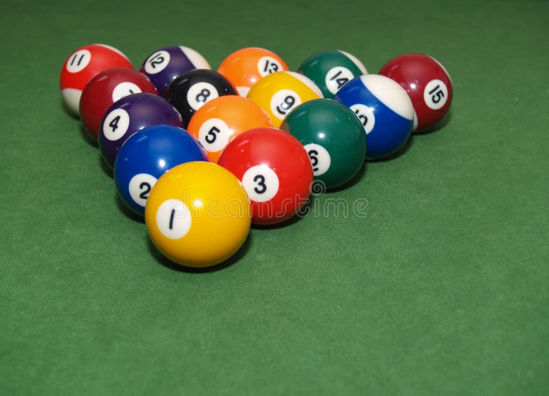 Racked Billiard Balls Close Up Stock Photo - Image of game, sphere: 2528438