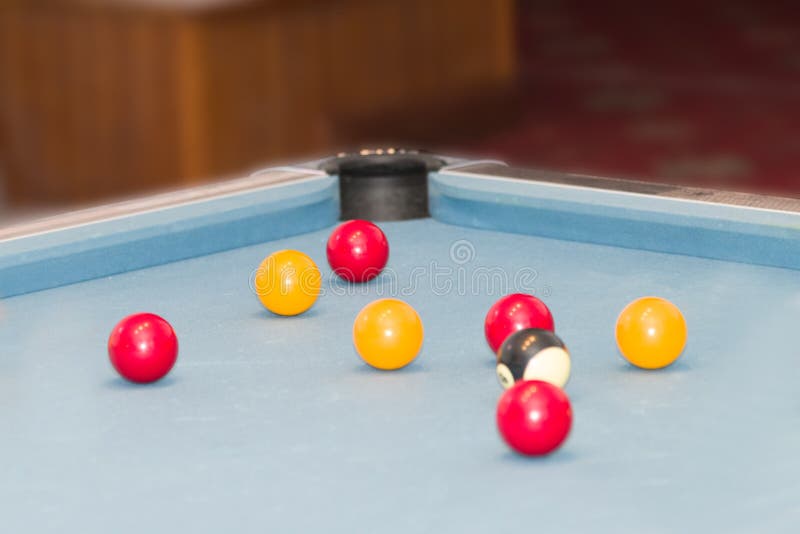 Balls on a pool table stock image. Image of hobbies - 142592547