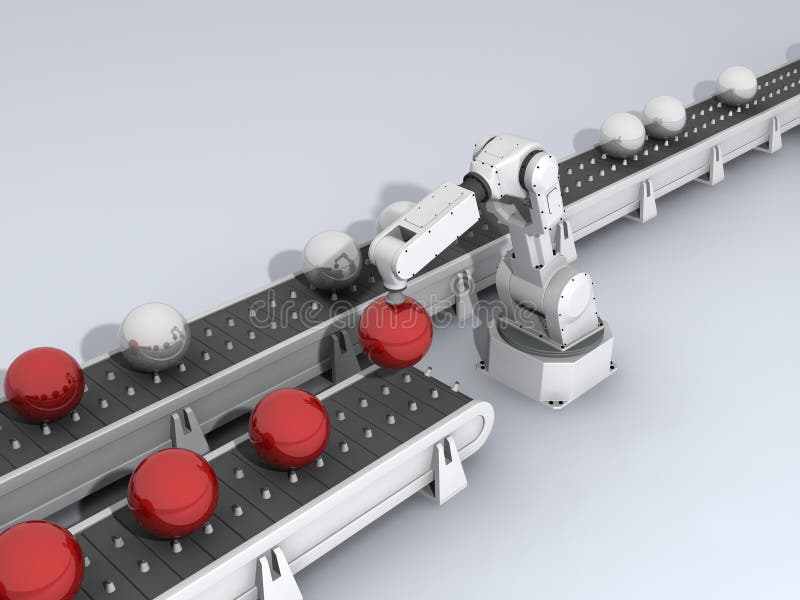 Balls with robot stock illustration. Illustration of manipulator - 9283705