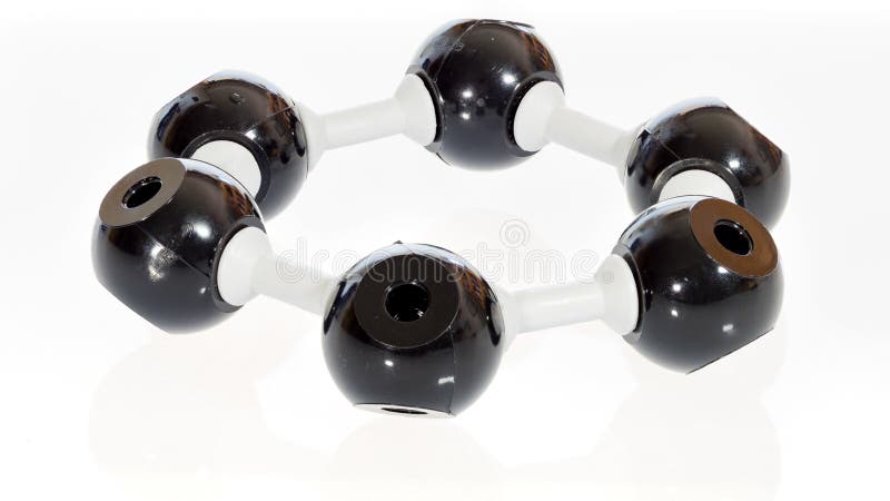 Balls and Rods Make Up a Carbon Molecule Stock Photo - Image of carbon ...