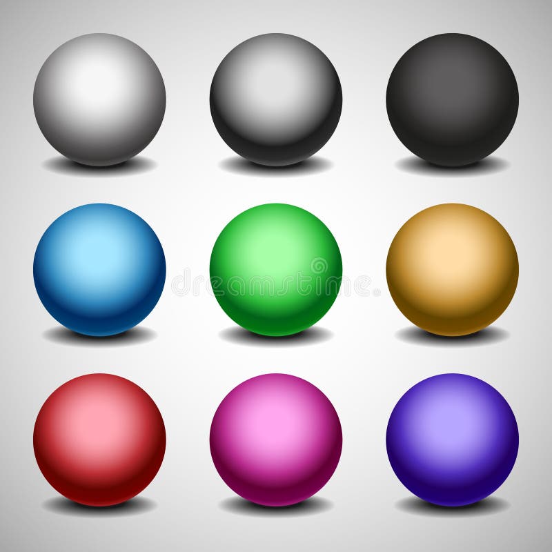 Balls stock vector. Illustration of colored, ball, black - 62936476