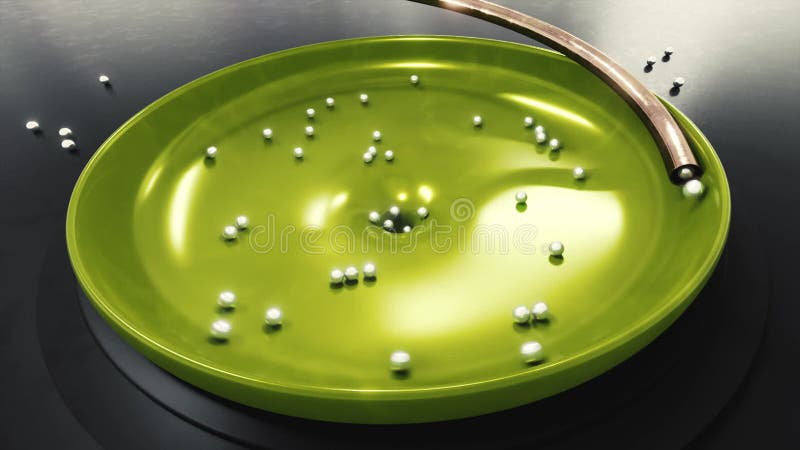 Balls Animation Inside a Green Plate Stock Footage - Video of round ...