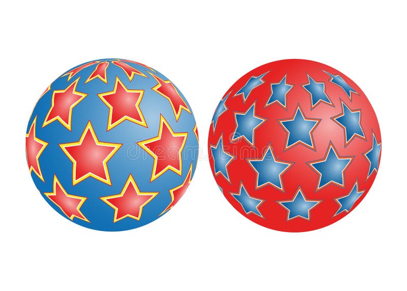 Balls with stars stock vector. Illustration of decorative - 16927395